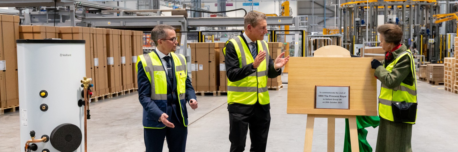 Vaillant's Derby manufacturing facility hosts royal vist